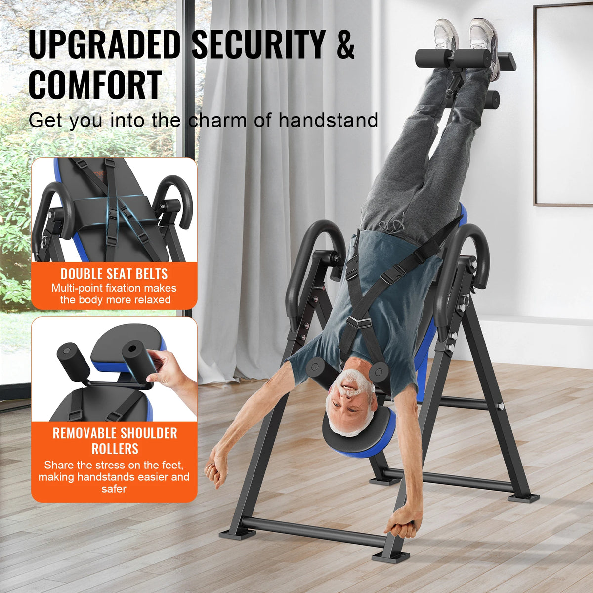 VEVOR Inversion Table Heavy Duty Inversion Table Decompression Back St ...